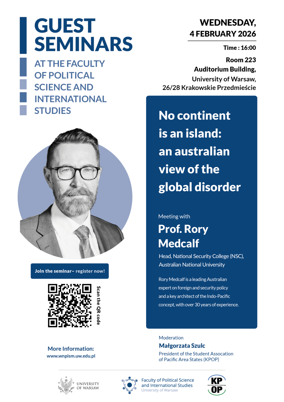 Guest Lecture by Prof. Rory Medcalf and Australian National Security ...